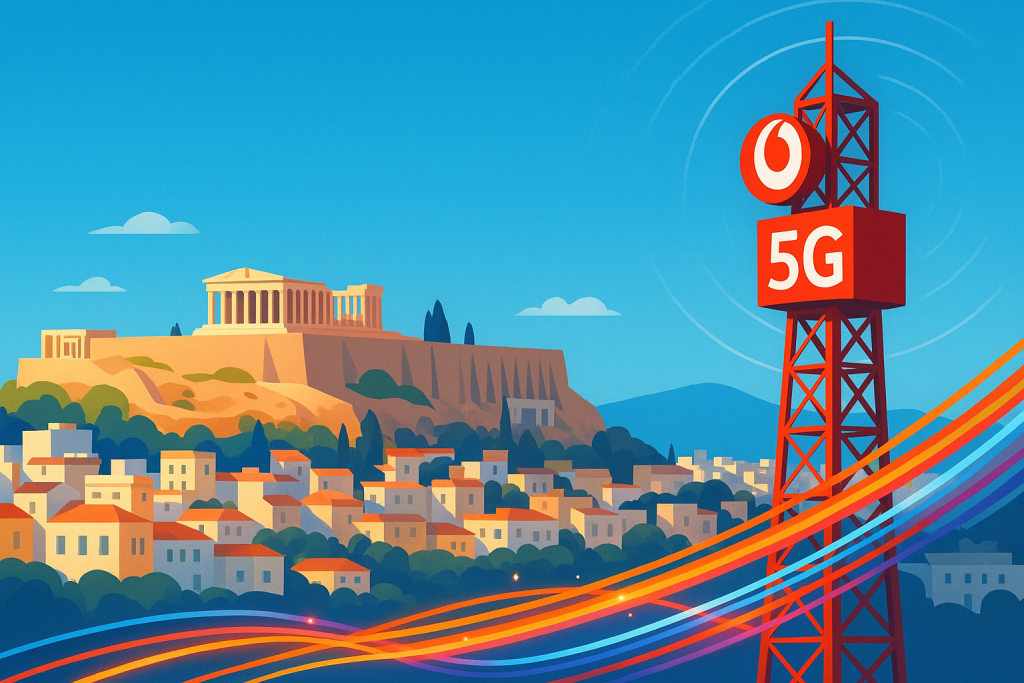 Vodafone Grecia: 1 miliardo per fibra FTTH e 5G entro il 2029